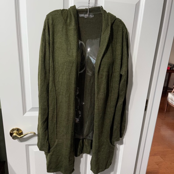 retrology | Sweaters | Retroology Olive Green Hooded Medium Cardigan ...